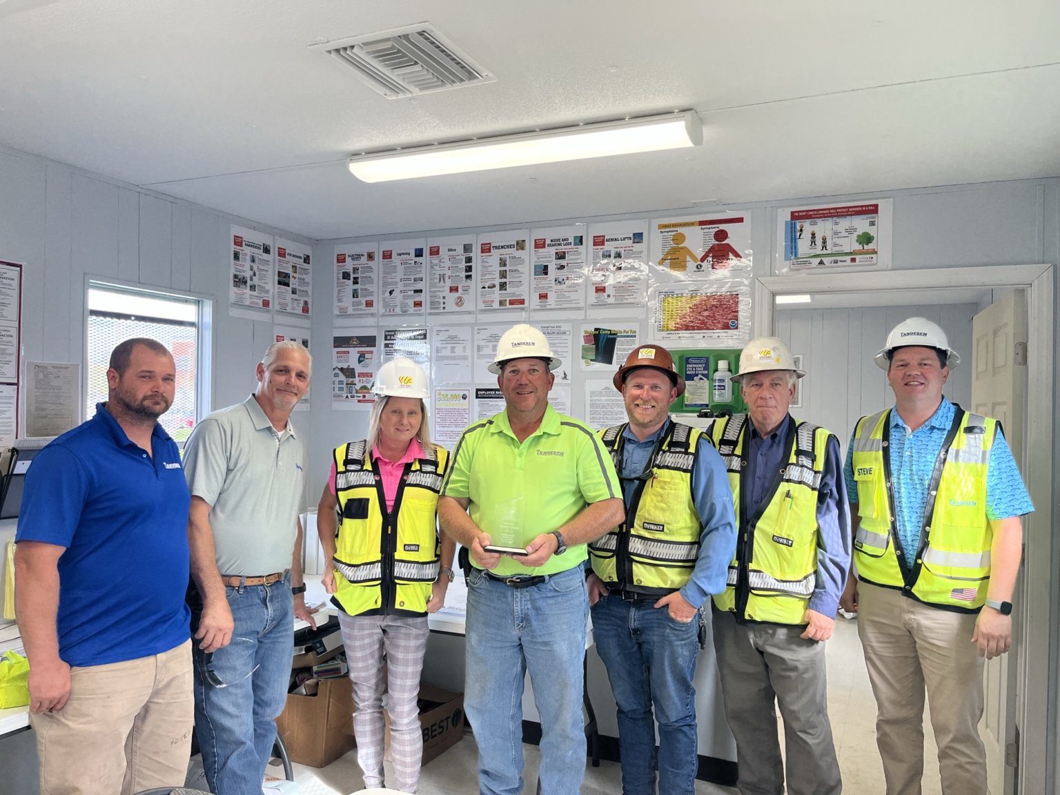 WELBRO Awards Tanderen Company Quarterly Safety Award - WELBRO Building ...